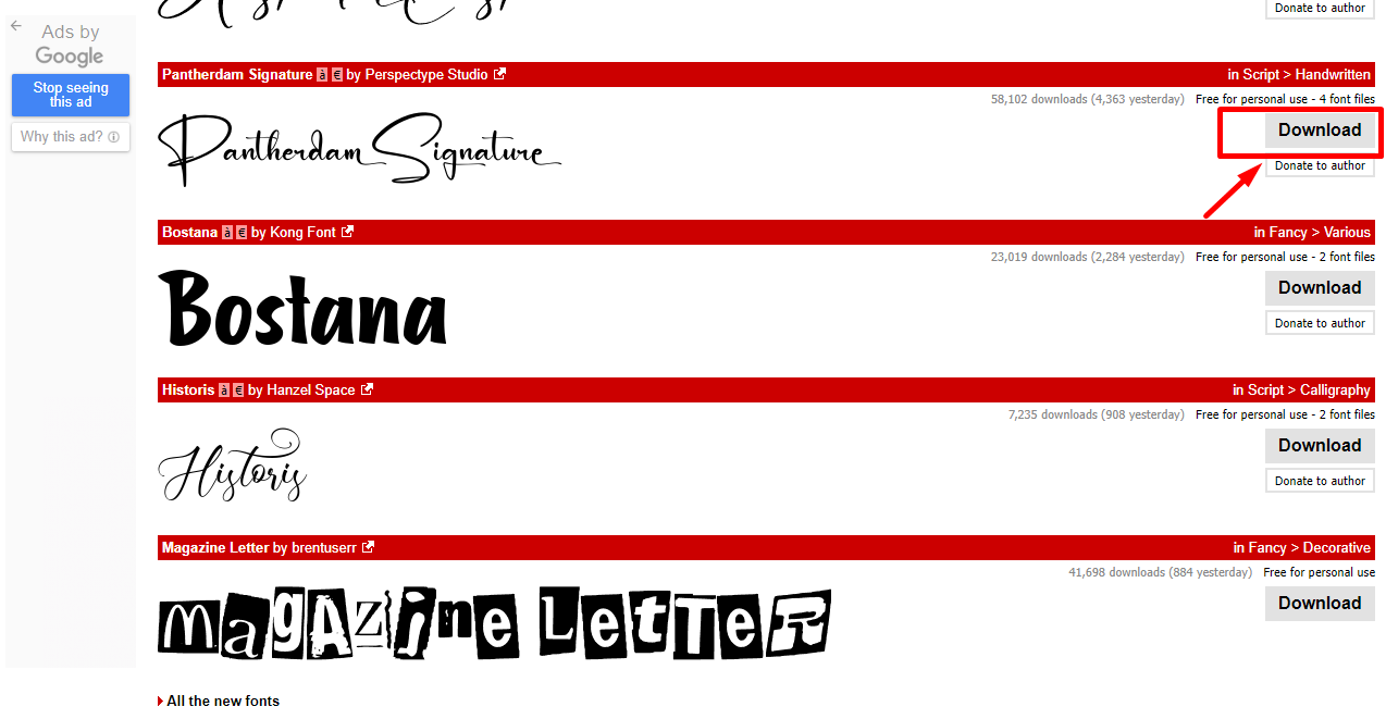 Hướng dẫn tải và cài đặt font chữ trên Dafont về máy tính